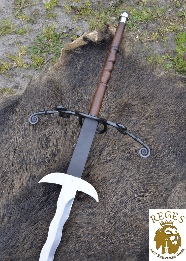 Spadone a due mani, Flamberga, 147 cm – REGES Larp e Rievocazione