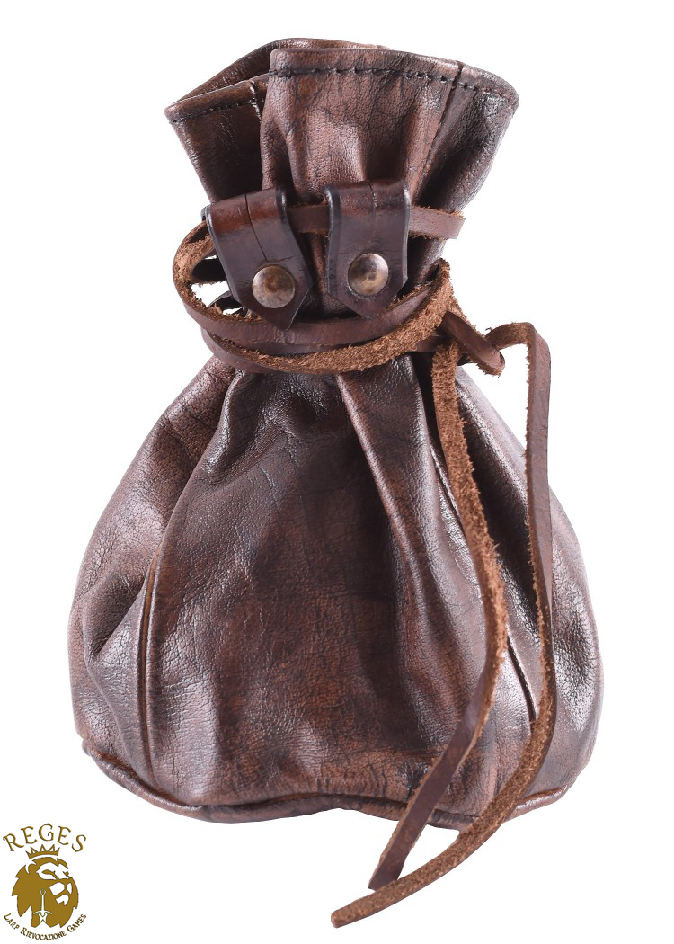 Scarsella marrone, pelle, 17 cm – REGES Larp e Rievocazione